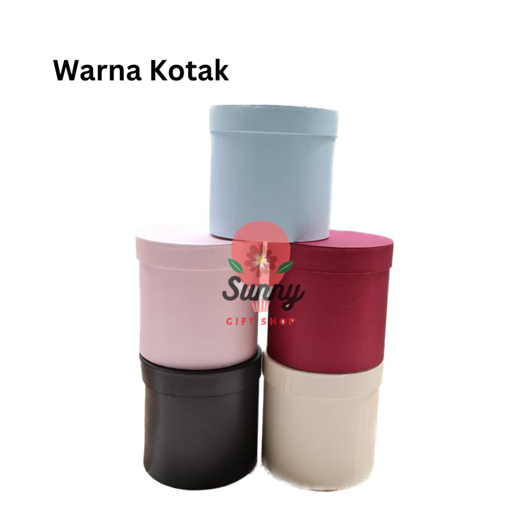 Jual Box Bulat diameter 25 cm t.18 cm / Box Premium /Box Florist / Box ...