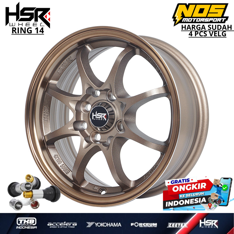 Jual VELG RACING MURAH UNTUK MOBIL AVANZA, XENIA, SIGRA, RING 14 TYPE HSR HIROSHIMA LUBANG BAUT ...