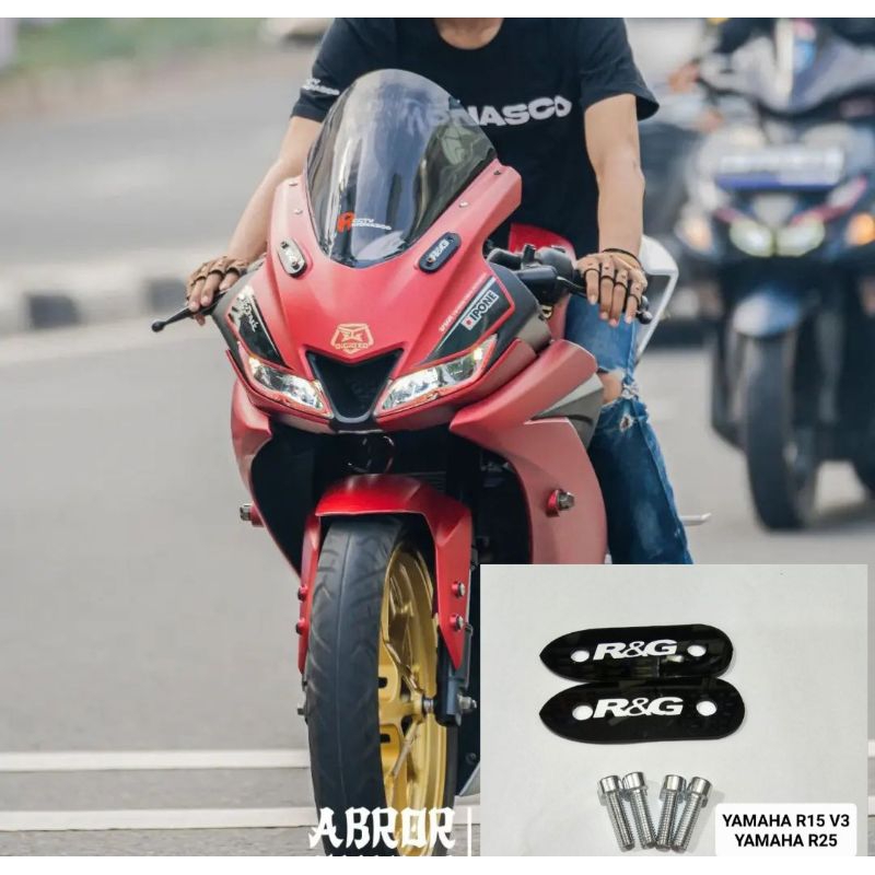 Jual Penutup lubang spion variasi yamaha R15 V3 & R25 bahan akrilik ...