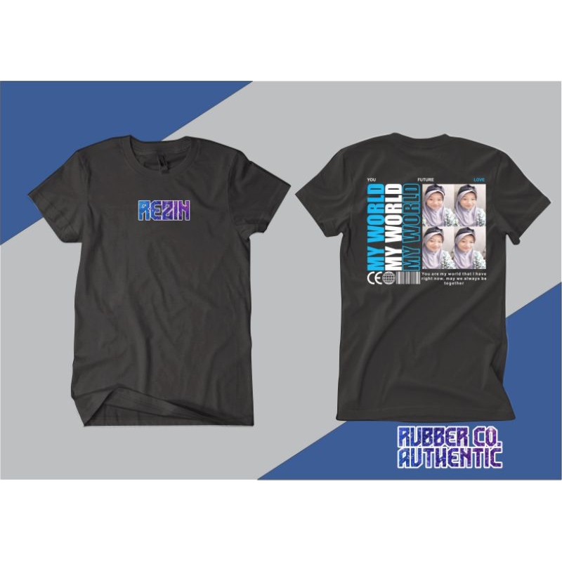 Jual baju kaos couple warna hitam custom gambar FREE DESAIN / BAJU ...