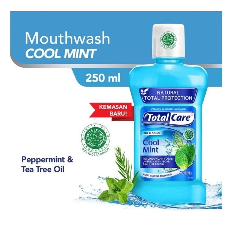 Jual Total Care Mouthwash Cool Mint 250mL / Siwak Salt 250ml Obat Kumur ...