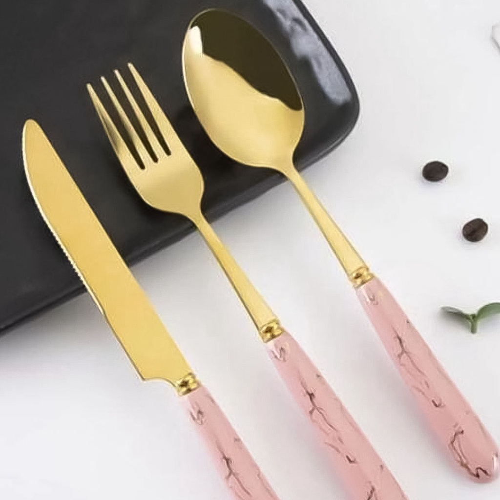 Jual Nexxio Satuan Sendok Sultan Gold / Sendok Marble Gold Satuan ...