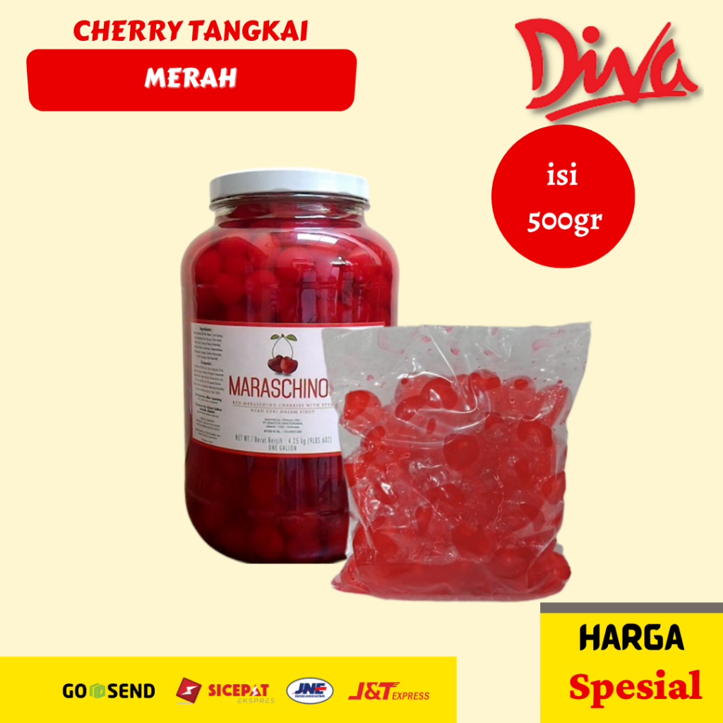 Jual [1 Kg ] Cherry Tangkai Merah | Buah Ceri Tangkai | Shopee Indonesia