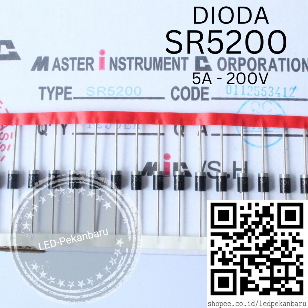 Jual DIODA SR5200 SR 5200 SCHOTTKY BARRIER RECTIFIER DIODE 5A 200V SB5200 | Shopee Indonesia