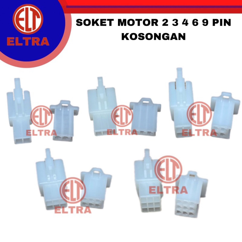 Jual Soket socket motor 2 3 4 6 9 pin kecil kosongan tanpa skun ...