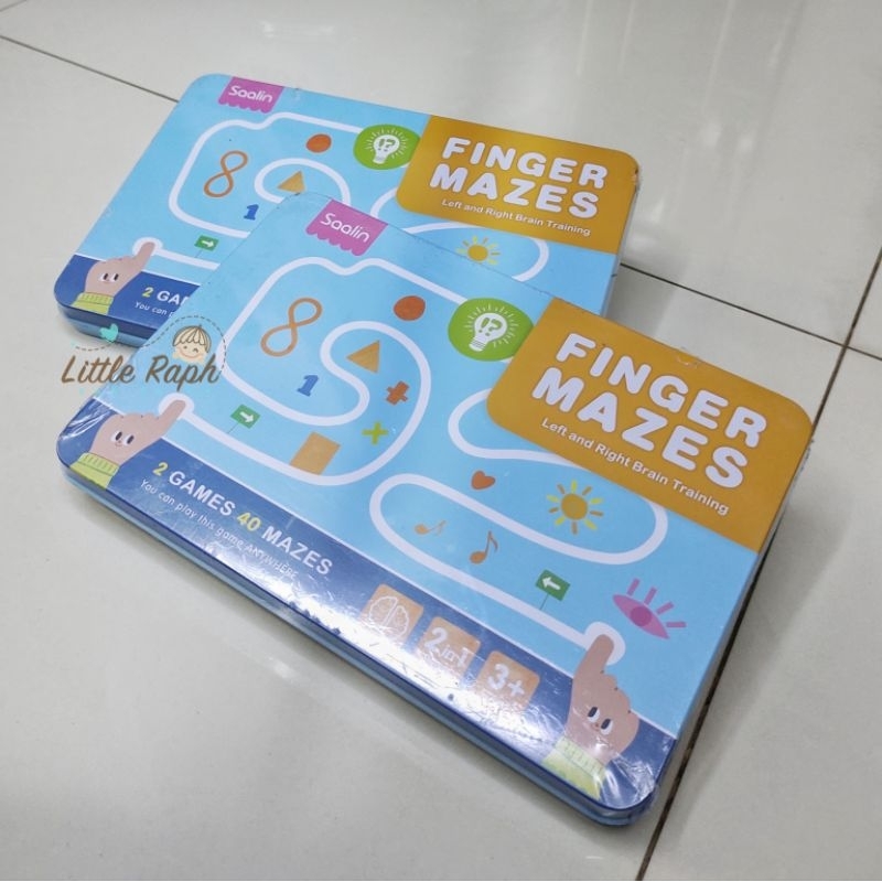 Jual Finger Mazes right & left brain games saalin finger maze / brain ...