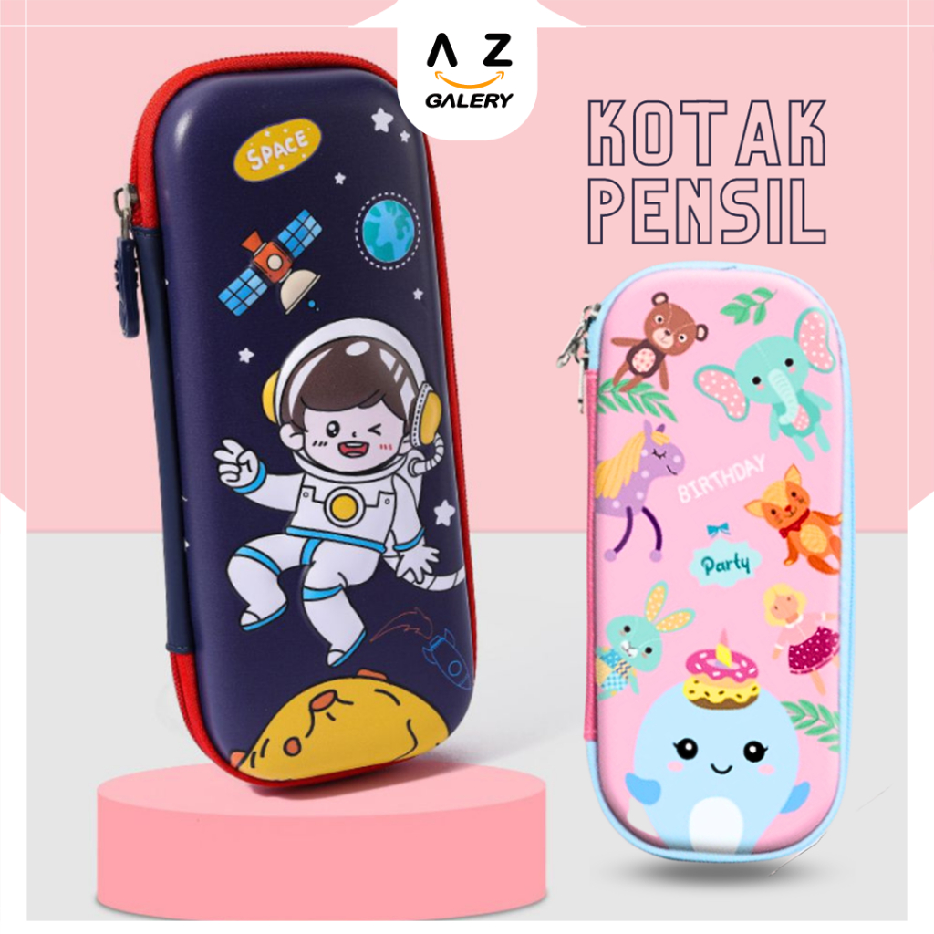 Jual Kotak Tempat Pensil Pulpen Anak Perempuan Laki Laki Sekolah Gambar ...