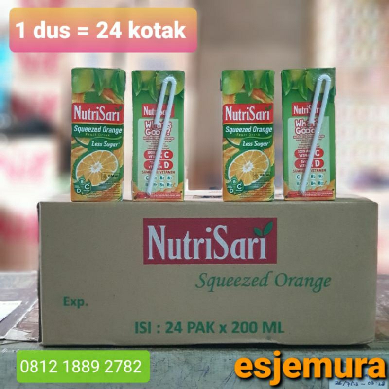 Jual Nutrisari Squeezed Orange / minuman kotak rasa jeruk per dus ...
