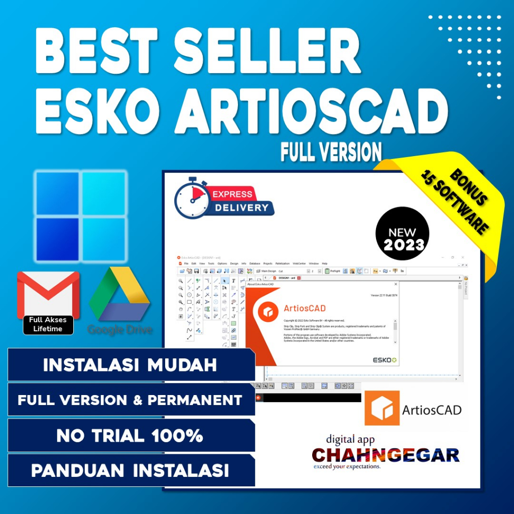 Jual ESKO ArtiosCAD 23.07 Full Version Lifetime Software Design Kemasan prototipe virtual ...
