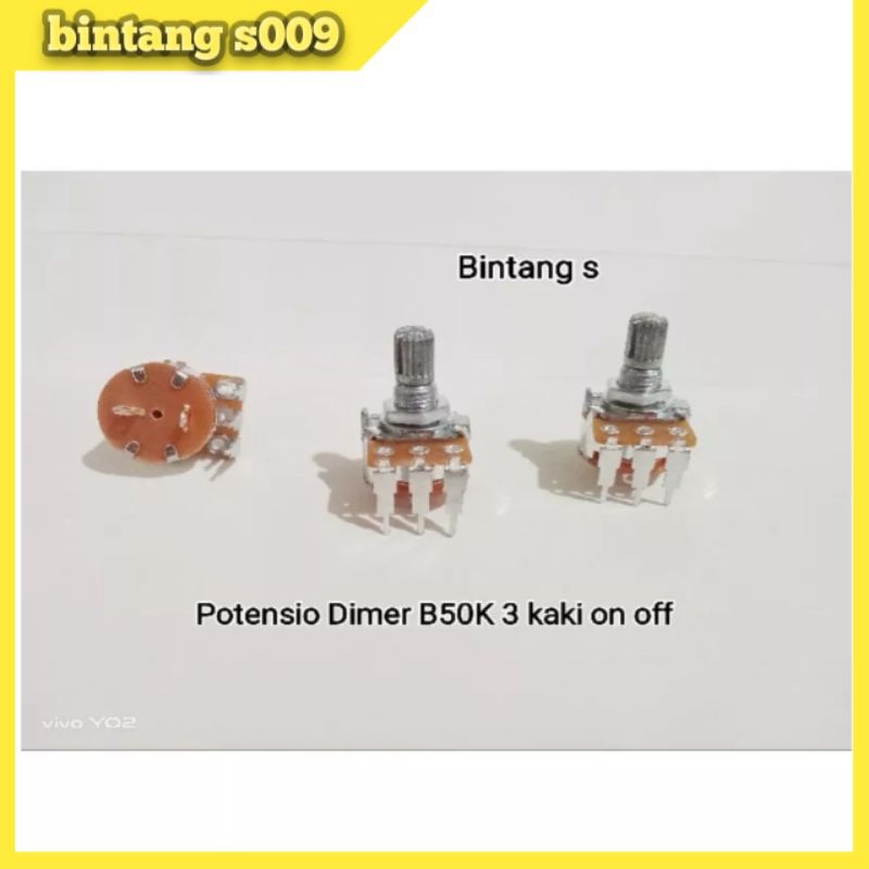 Jual Potensio Dimer B50K 3 kaki on off | Shopee Indonesia