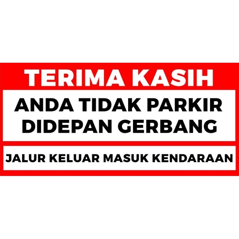 Jual STIKER HIMBAUAN PARKIR | STIKER PERINGATAN KUNCI GANDA | STIKER ...