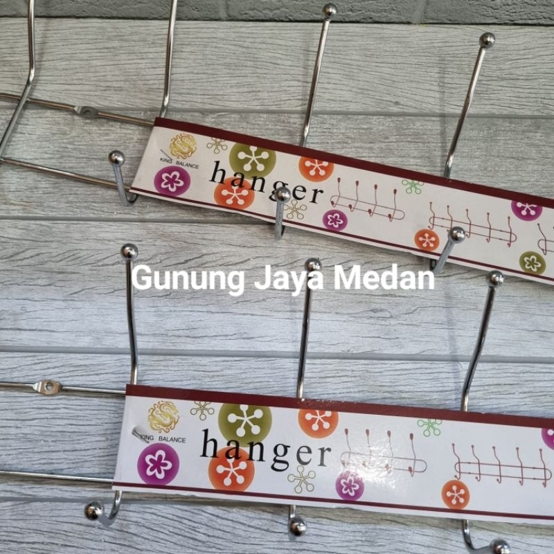 Jual Gantungan Dinding Hanger Dinding Stainless 8 Kait Dan 7 Kait ...