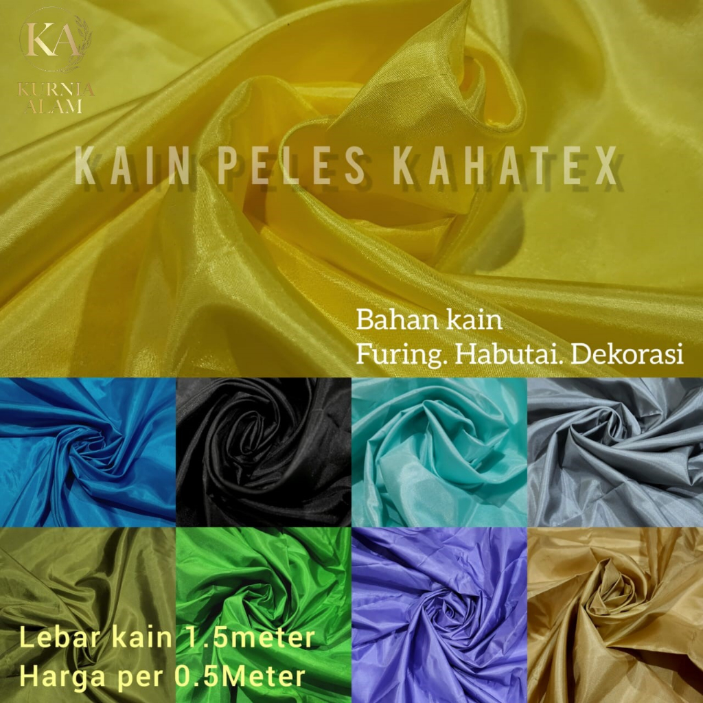 Jual Kain Peles Polos Kahatex Sage Green Habutai Bahan Furing Dekorasi Bendera Lebar Kain