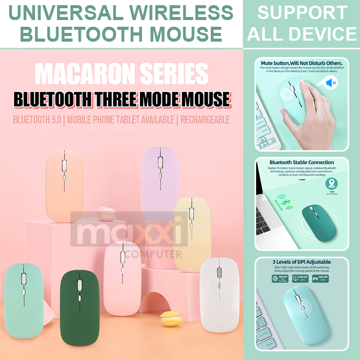 Jual 8 PILIHAN WARNA Wireless Bluetooth Blutooth Mouse Mos Macaron Tab ...