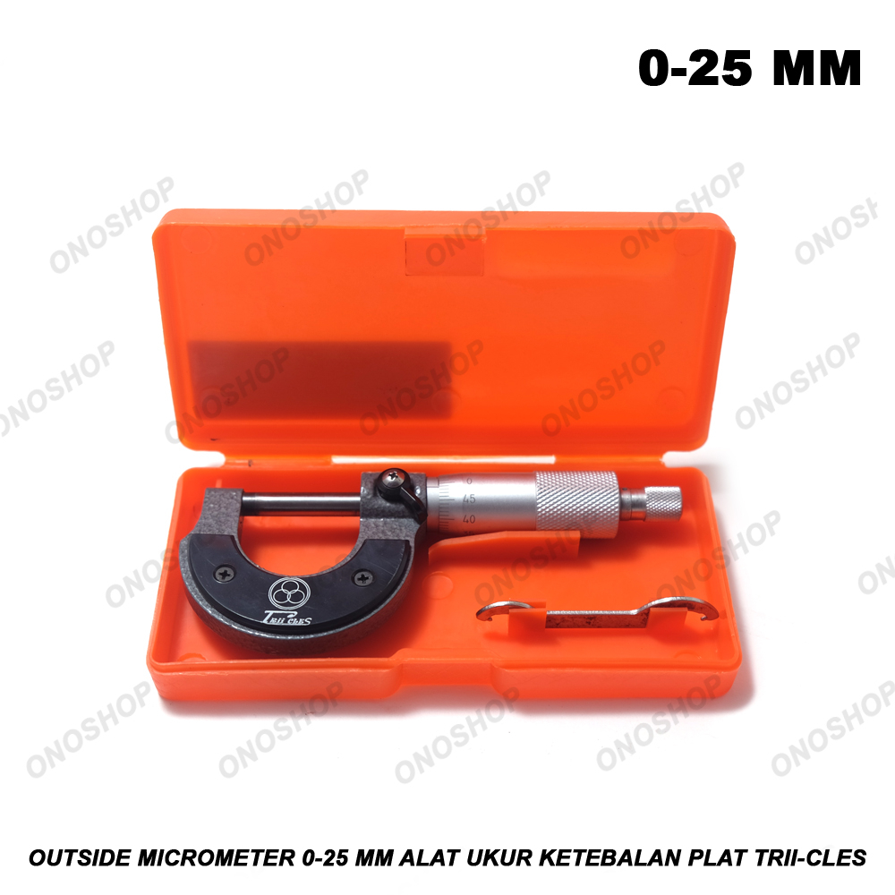 Jual Outside Micrometer 0-25 mm Alat Ukur Ketebalan Plat Trii-cles ...
