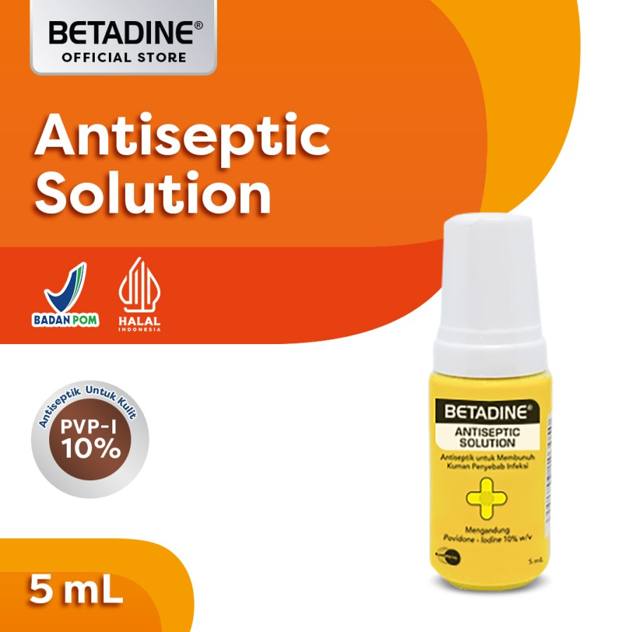 Jual BETADINE 5 ml SOLUTION Obat Luka Antiseptik 5ml | Shopee Indonesia