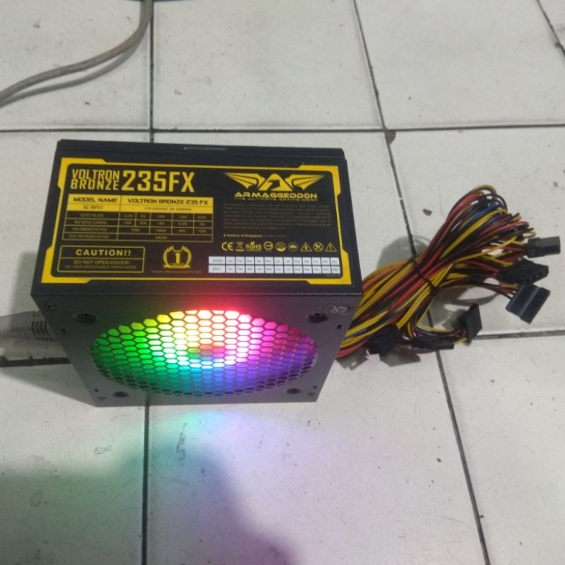 Jual psu armageddon voltron bronze 235fx fan rgb power supply seken | Shopee Indonesia