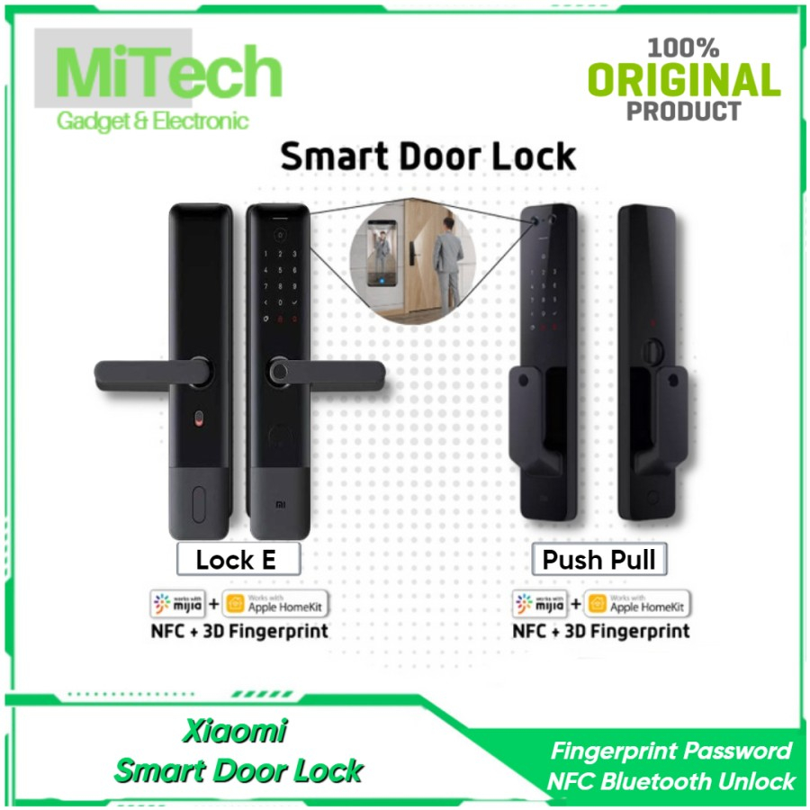 Jual Xiaomi Smart door Lock E / Push Pull Fingerprint - Gagang Pintu ...