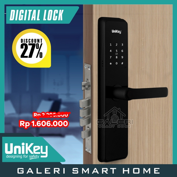 Jual Digital Lock UNIKEY DDL UK 8001 BK Kunci Elektronik Kunci Digital ...