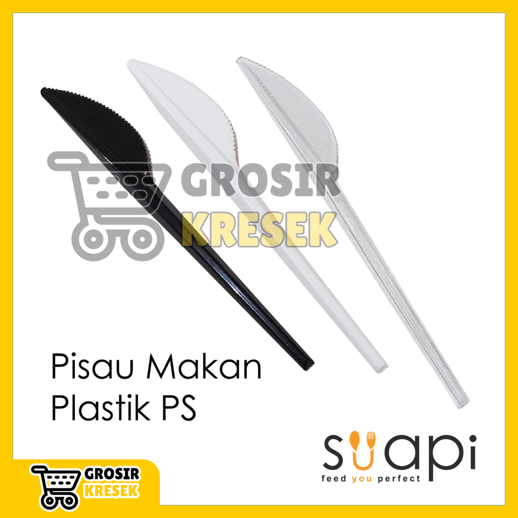 Jual [LBR VAR] A75 Pisau Plastik PS SUAPI Food Grade isi 100 Hitam ...