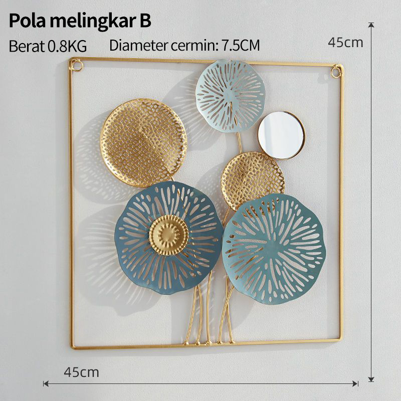 Jual Wall Decor Hiasan Dinding Aesthetic Frame Metal Gold Daun Leaf ...