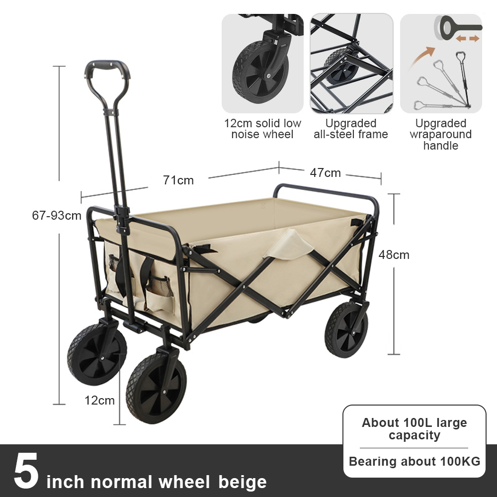 Jual Baikhome 150L Outdoor Trolley Camping Wagon Keranjang Lipat ...