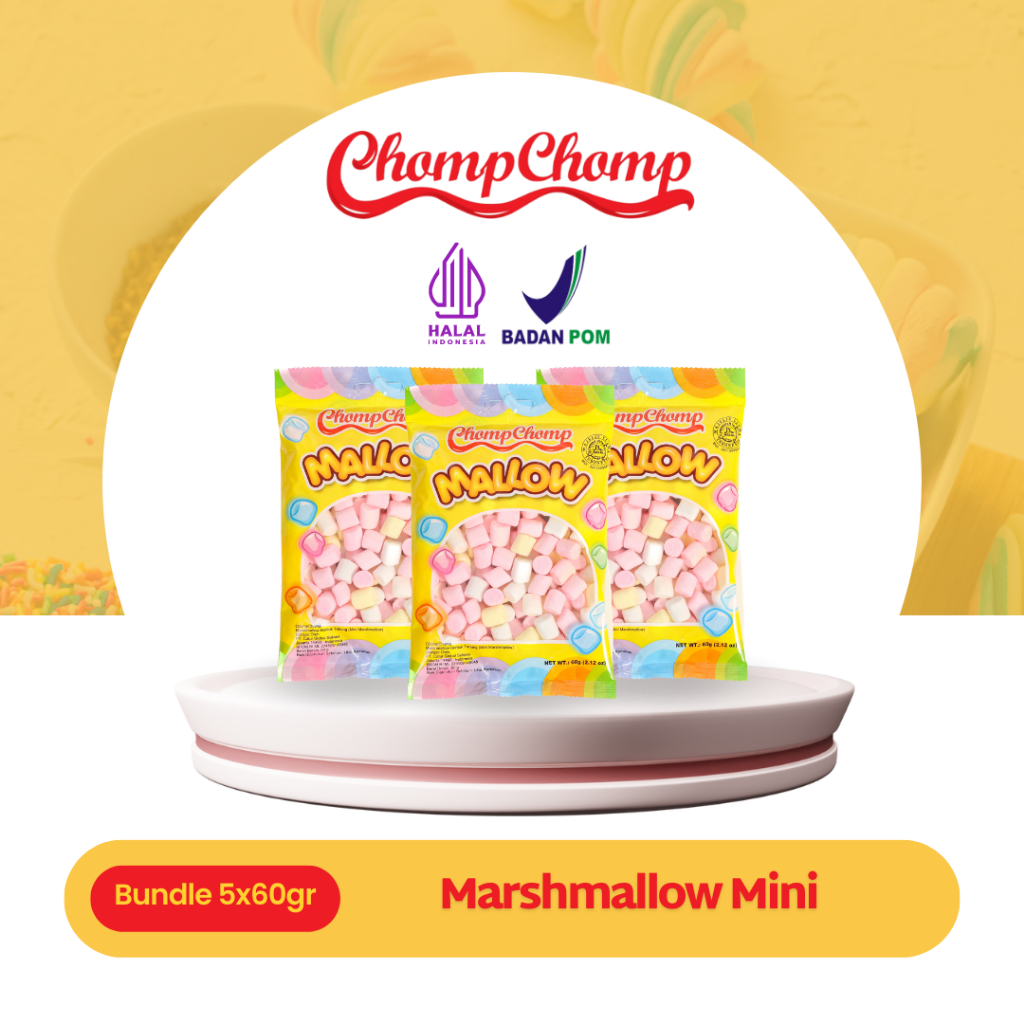 Jual Snack Marshmallow Chompchomp Mini 60gr Isi 5 Bungkus | Shopee Indonesia