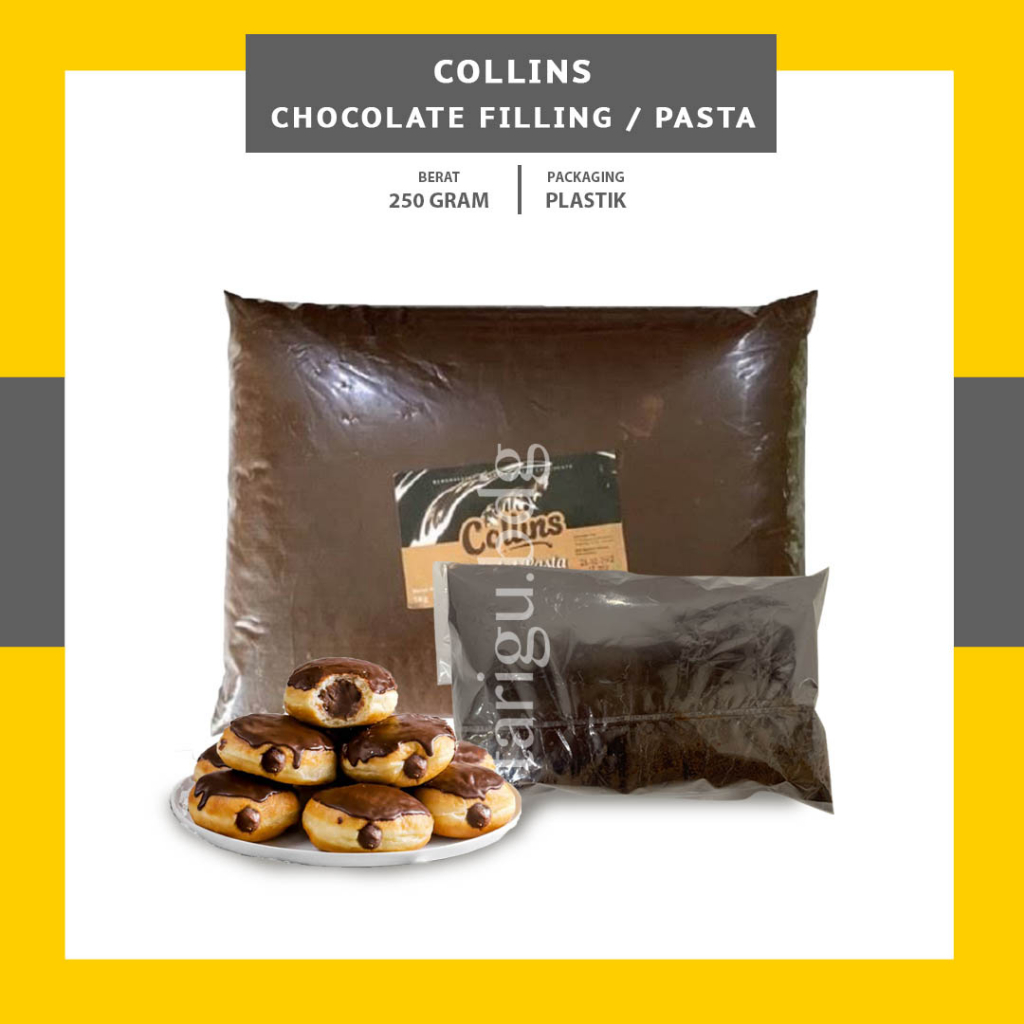 Jual COLLINS CHOCO FILLING 250GR - CHOCOLATE FILLING - SELAI SAOS ...