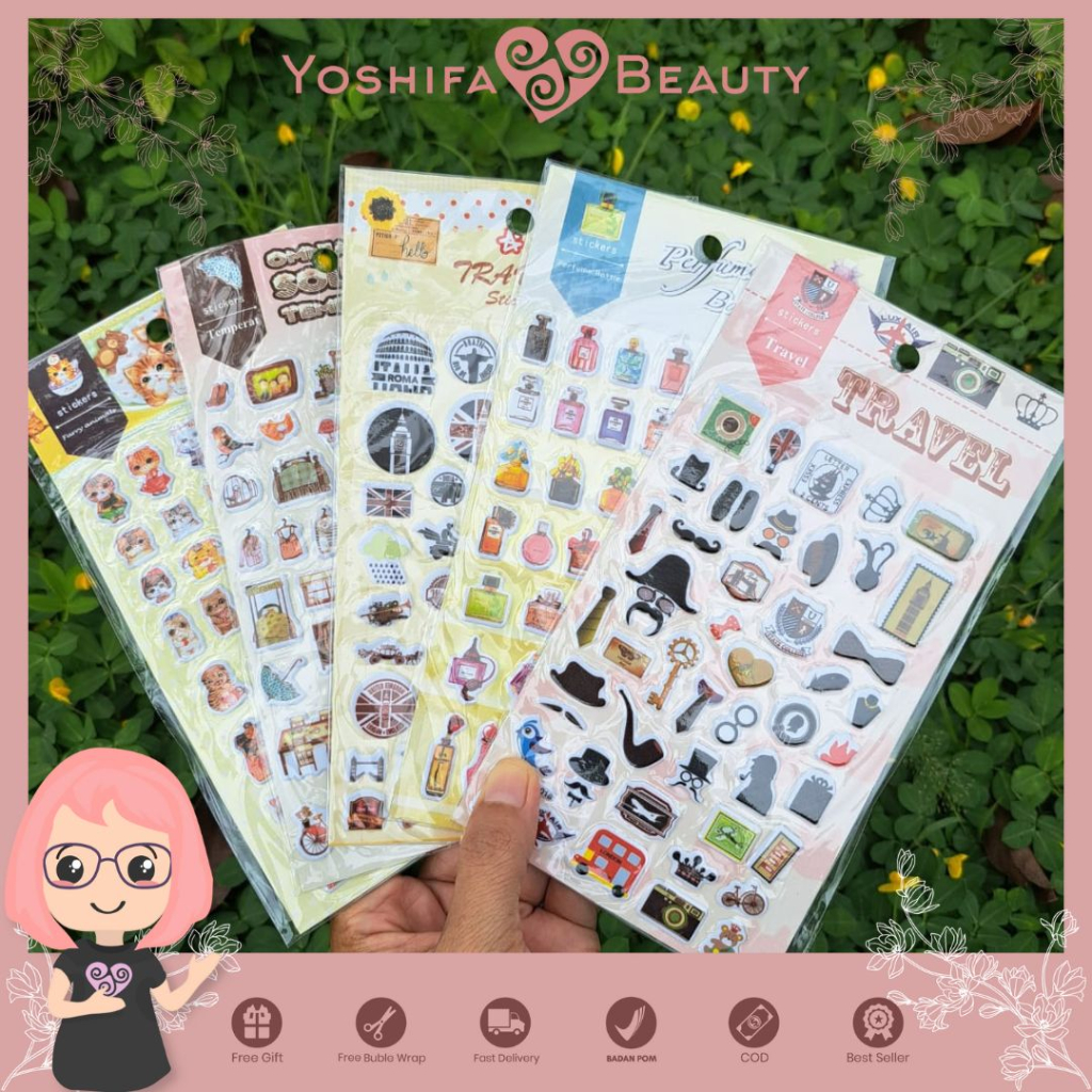 Jual Sticker Timbul 3D Vintage Style 1 lembar | Vintage Sticker ...