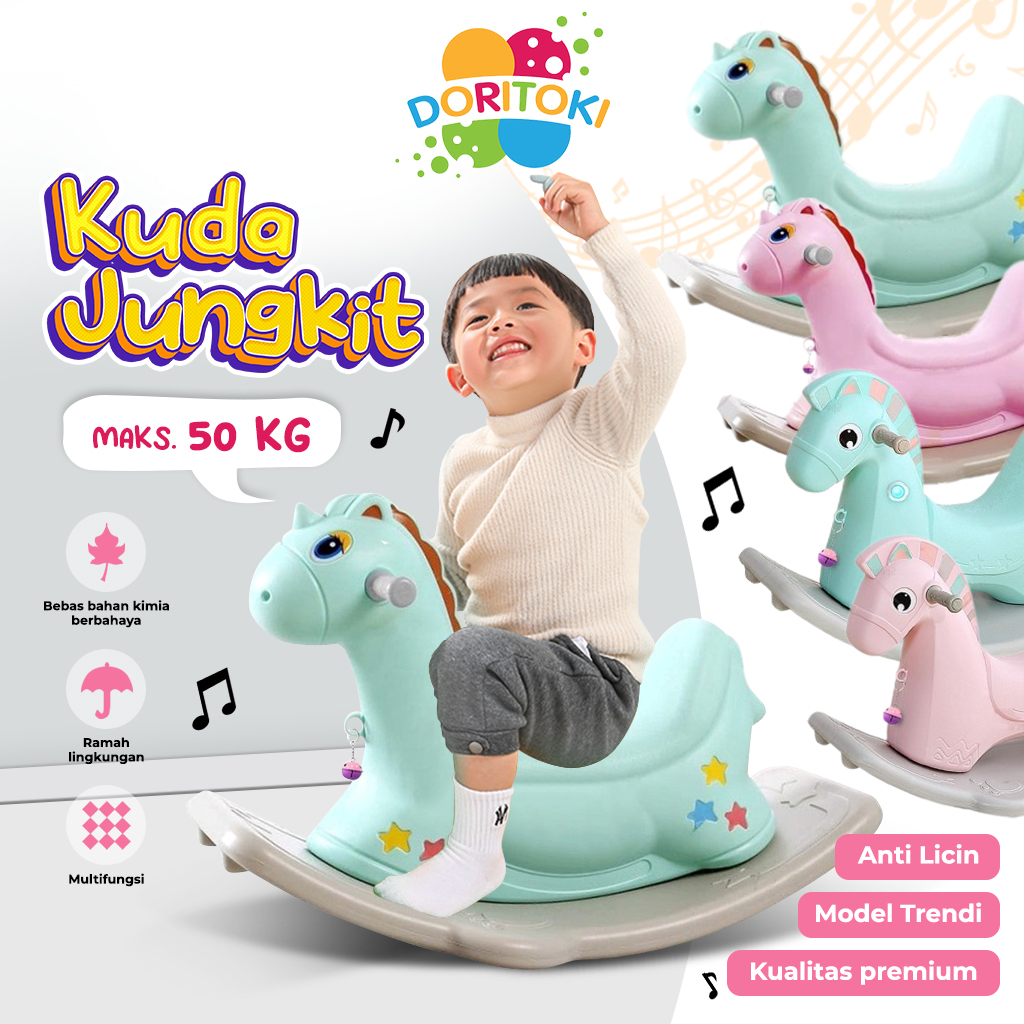 Jual Doritoki SNI Mainan Anak Kuda Kudaan 3in1 Mainan Anak Rocking ...