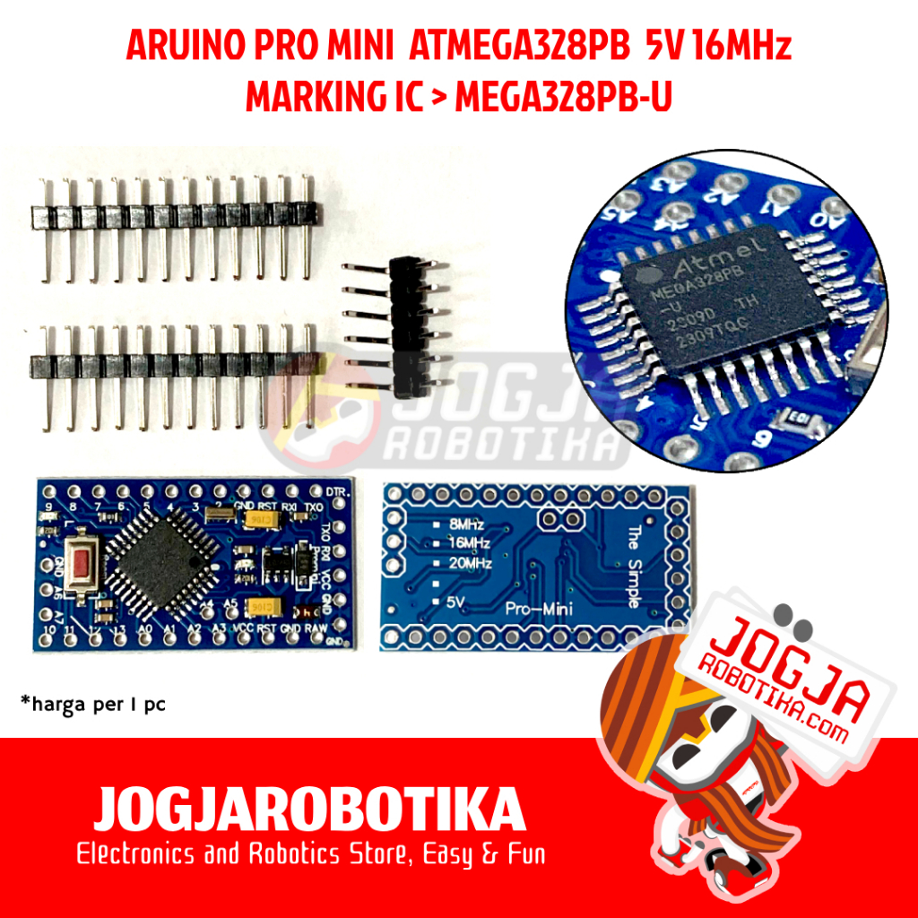Jual ARDUINO PRO MINI PROMINI ATMEGA328PB 5V 16MHZ - MARKING MEGA328PB-U | Shopee Indonesia