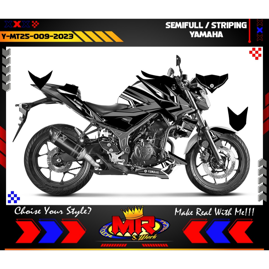 Jual Decal Racing Stiker Motor Yamaha MT 25 Decal Terbaru Bikin Motor ...