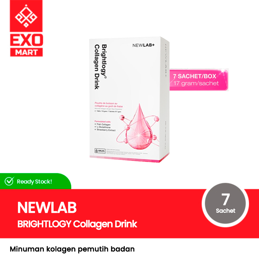 Jual NEWLAB - BRIGHTLOGY Collagen Drink 119g - 7 Sachet Minuman Kolagen - Beaudelab | Shopee ...