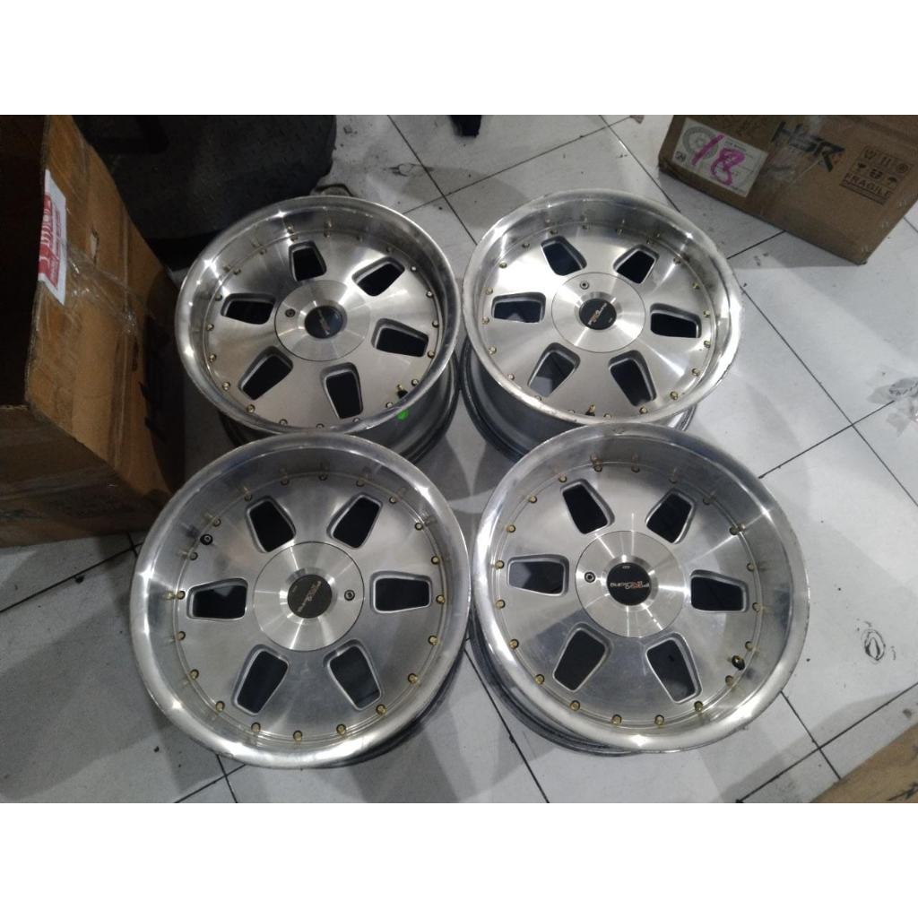 Jual Velg Mobil Bekas Pro Racing Ring 16 Lebar 8/9 Pcd 4x100 4x114 Buat ...