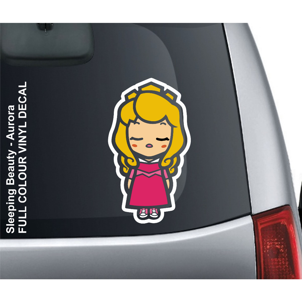 Jual Stiker Mobil Sticker Kartun Aurora Disney Princess Lucu Unik Murah ...