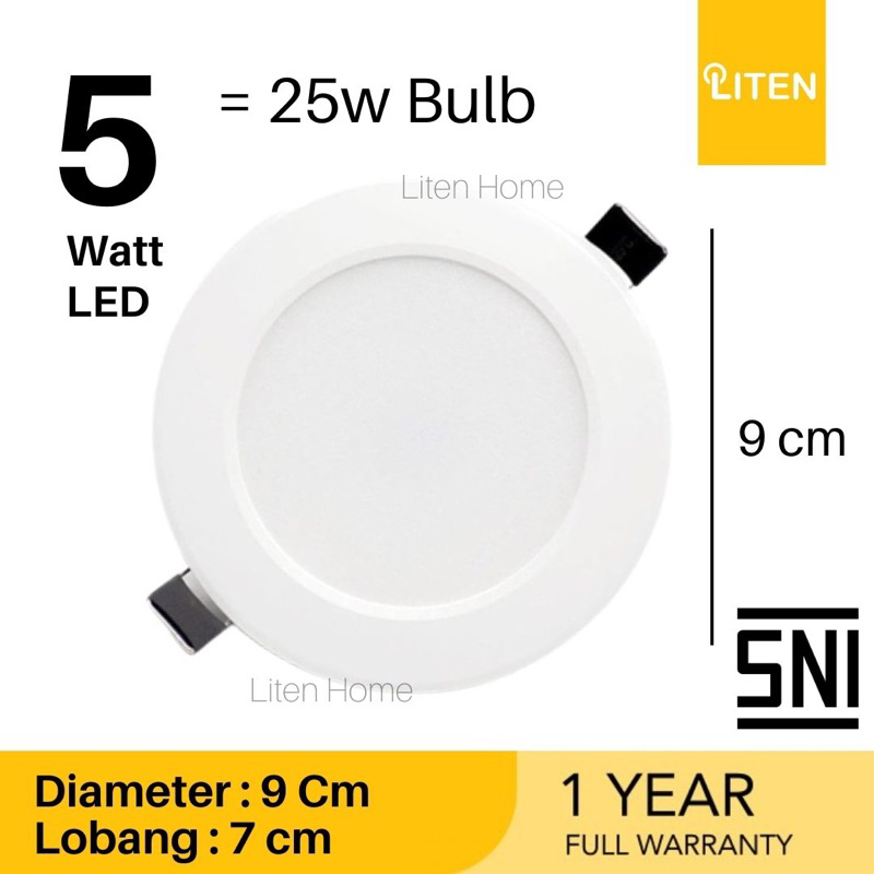 Jual Lampu Downlight Plafon 5w LED 4 Inch 4” / Ceiling Downlight Inbow ...