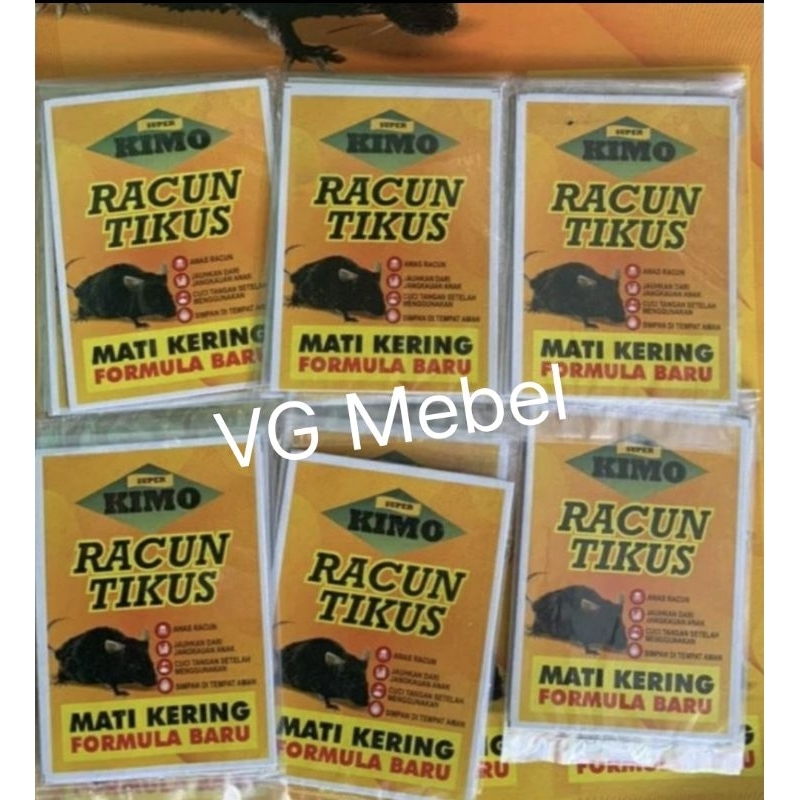 Jual Racun Tikus Bubuk Mati Kering - Racun Tikus SUPER KIMO (Per Sachet ...