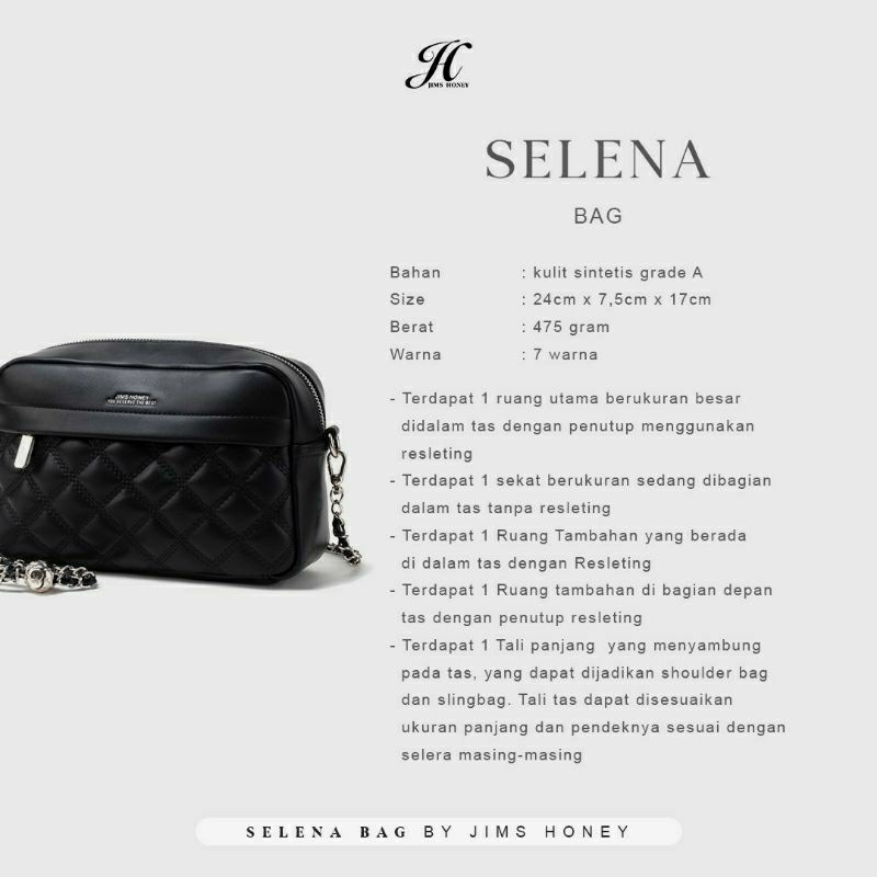 Jual SELENA BAG By JIMS HONEY ( NO BOX ) | Shopee Indonesia