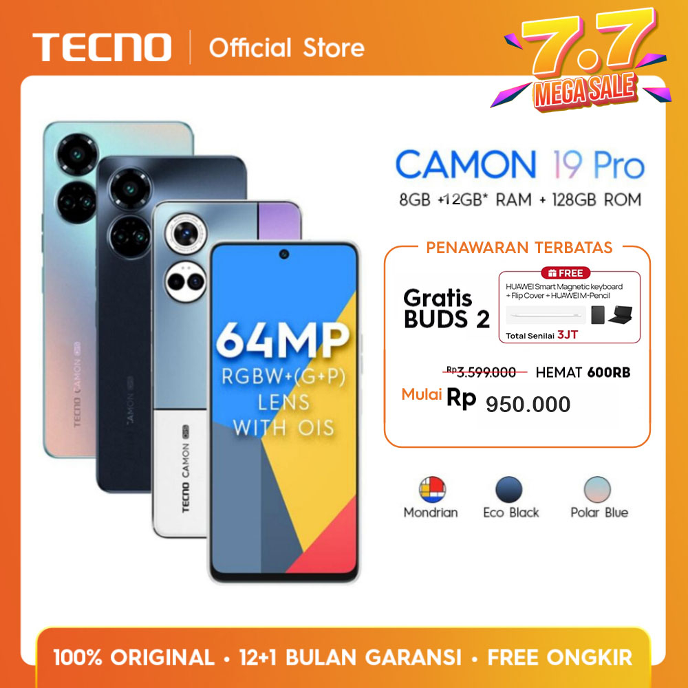 Jual 【Bisa COD】Handphone TECNO CAMON 19 Pro 8+12GB* + 512GB Asli Hp 7 ...