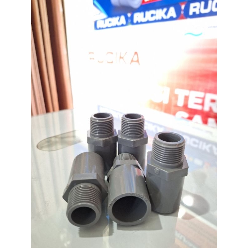 Jual Sock Drat Luar / Valve Socket PVC Rucika 3/4" AW | Shopee Indonesia