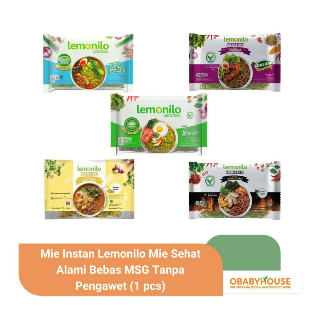 Jual Mie Instant Lemonilo Mie Sehat Alami BEBAS MSG Tanpa Pengawet (1 ...