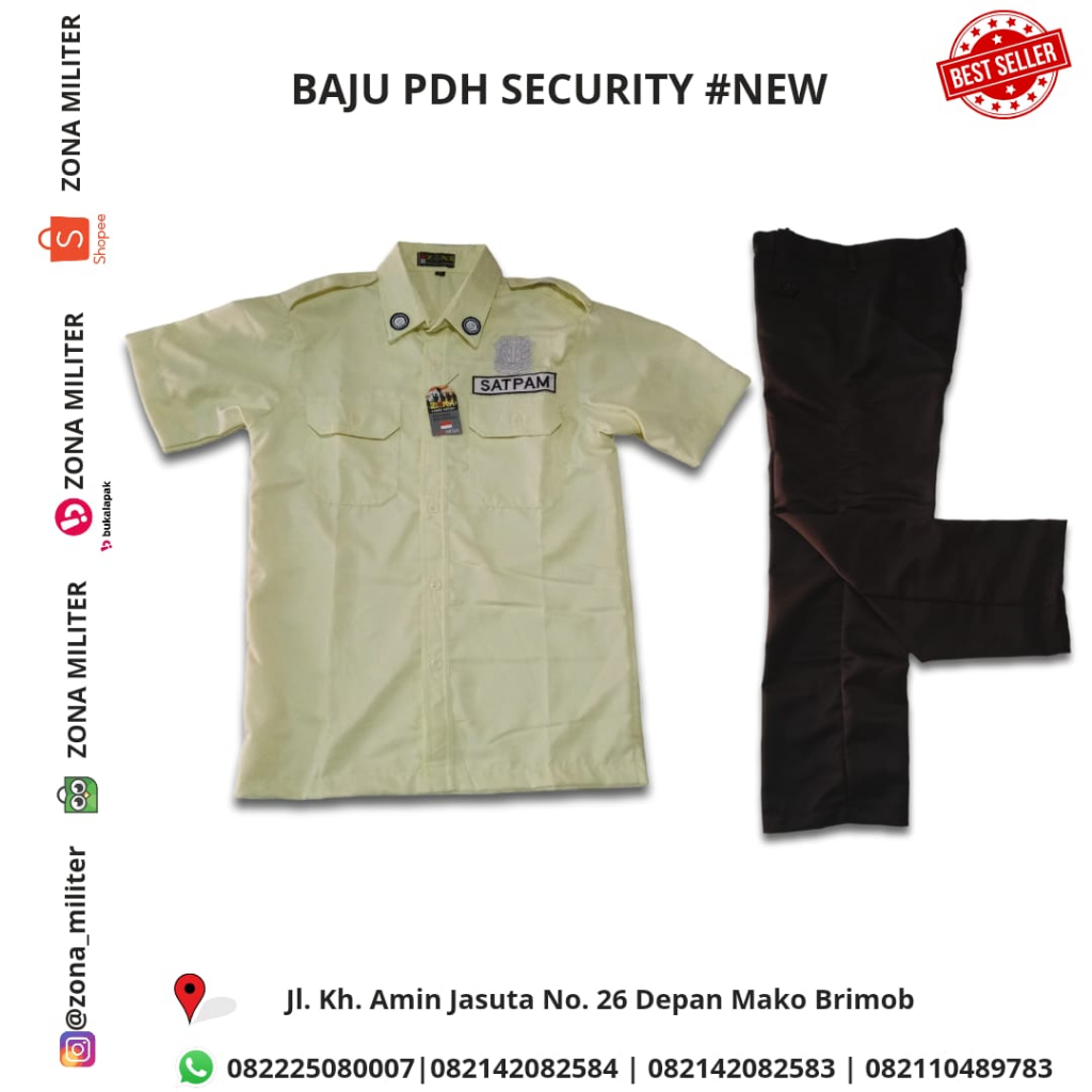 Jual SERAGAM PDH CREAM SATPAM/SECURITY,SERAGAM SECURITY PDH CREAM TERBARU | Shopee Indonesia