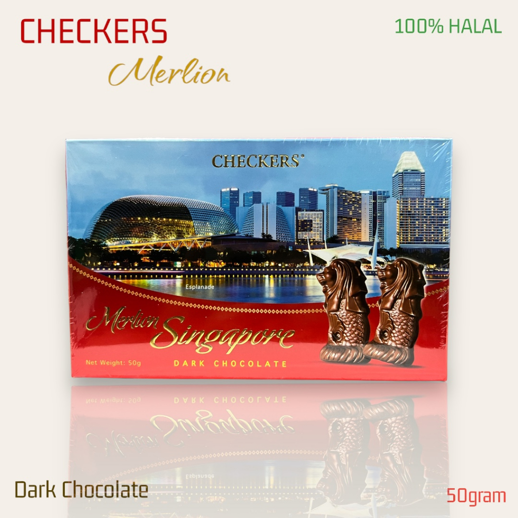 Jual READY STOCK COKLAT CHECKERS MERLION 50g Box / Oleh-oleh Singapore ...