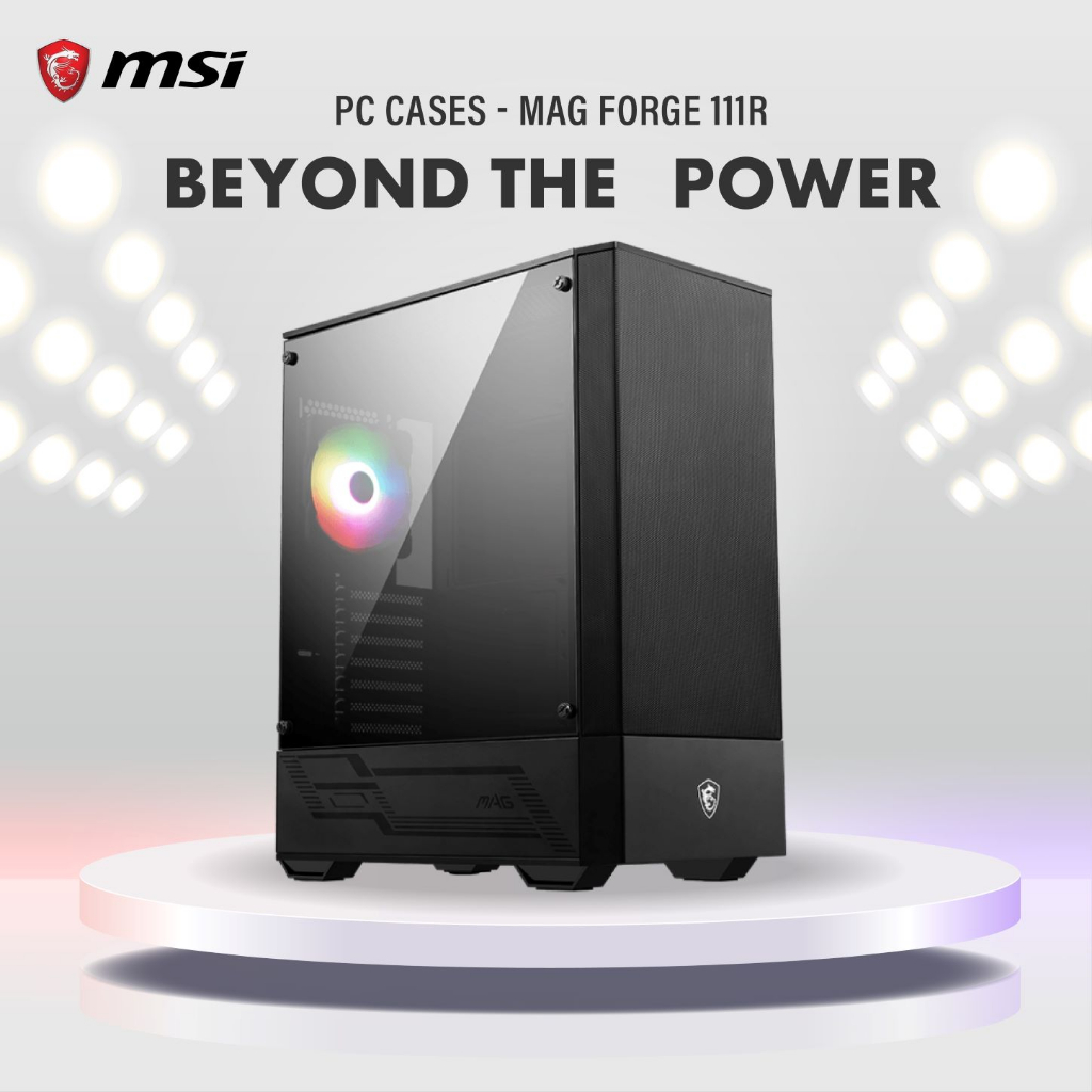 Jual MSI Casing PC Gaming MAG FORGE 111R ATX - Tempered Glass Case ...