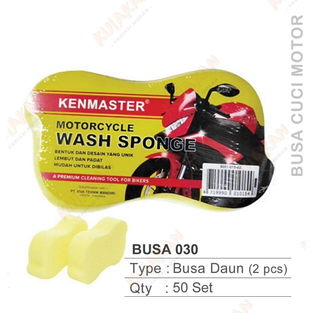 Jual Kenmaster Busa Spon Cuci Motor 2 Buah Spons Spoge Cuci Motor Mobil ...