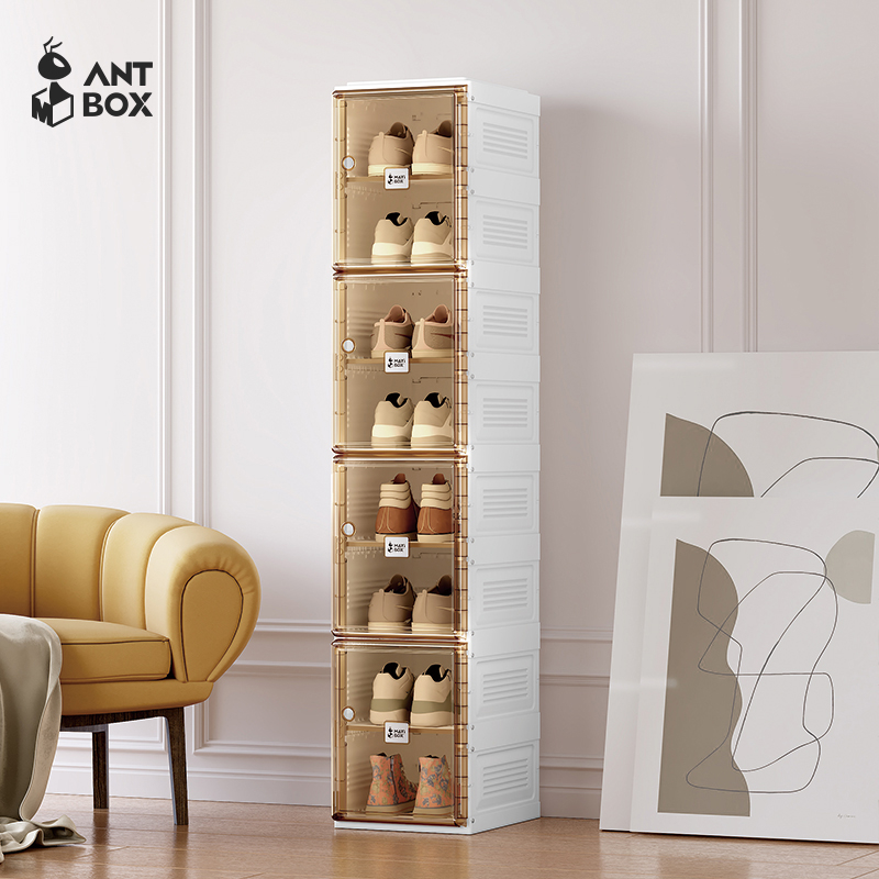 Jual ANTBOX Rak Sepatu Susun Tertutup 1 Baris 8 Pasang Sepatu Rak ...