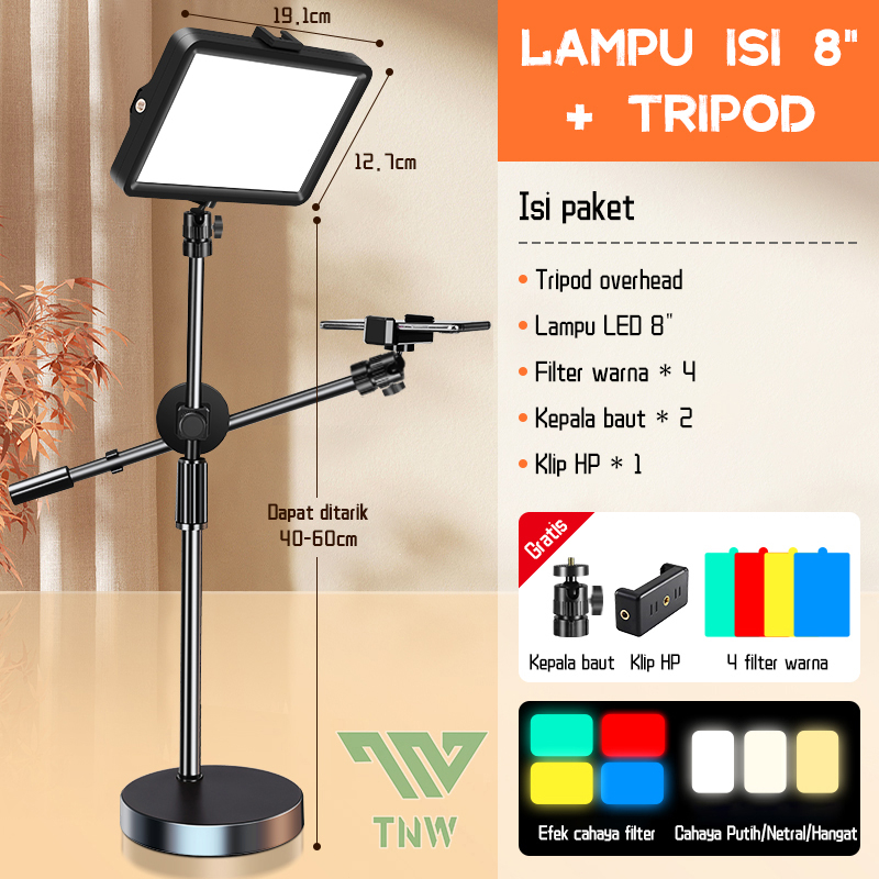Jual TNW Overhead Phone Stand + Led Lampu Stand Holder Phone Holder ...