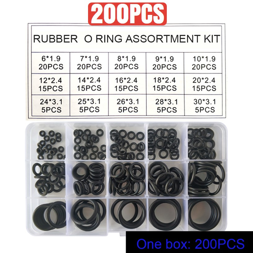 Jual YGRETTE - Taffware Karet Rubber O Ring Seal KARET SIL SEMUA UKURAN Tightening 200PCS 225PCS ...