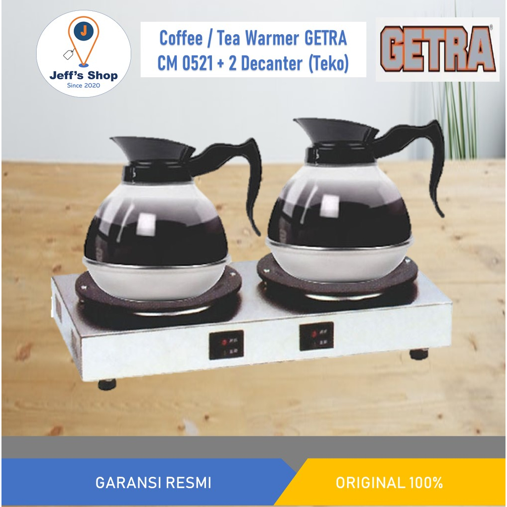 Jual GETRA Penghangat Kopi / Teh CM 0521 + 2 Decanter (Teko) | Shopee ...