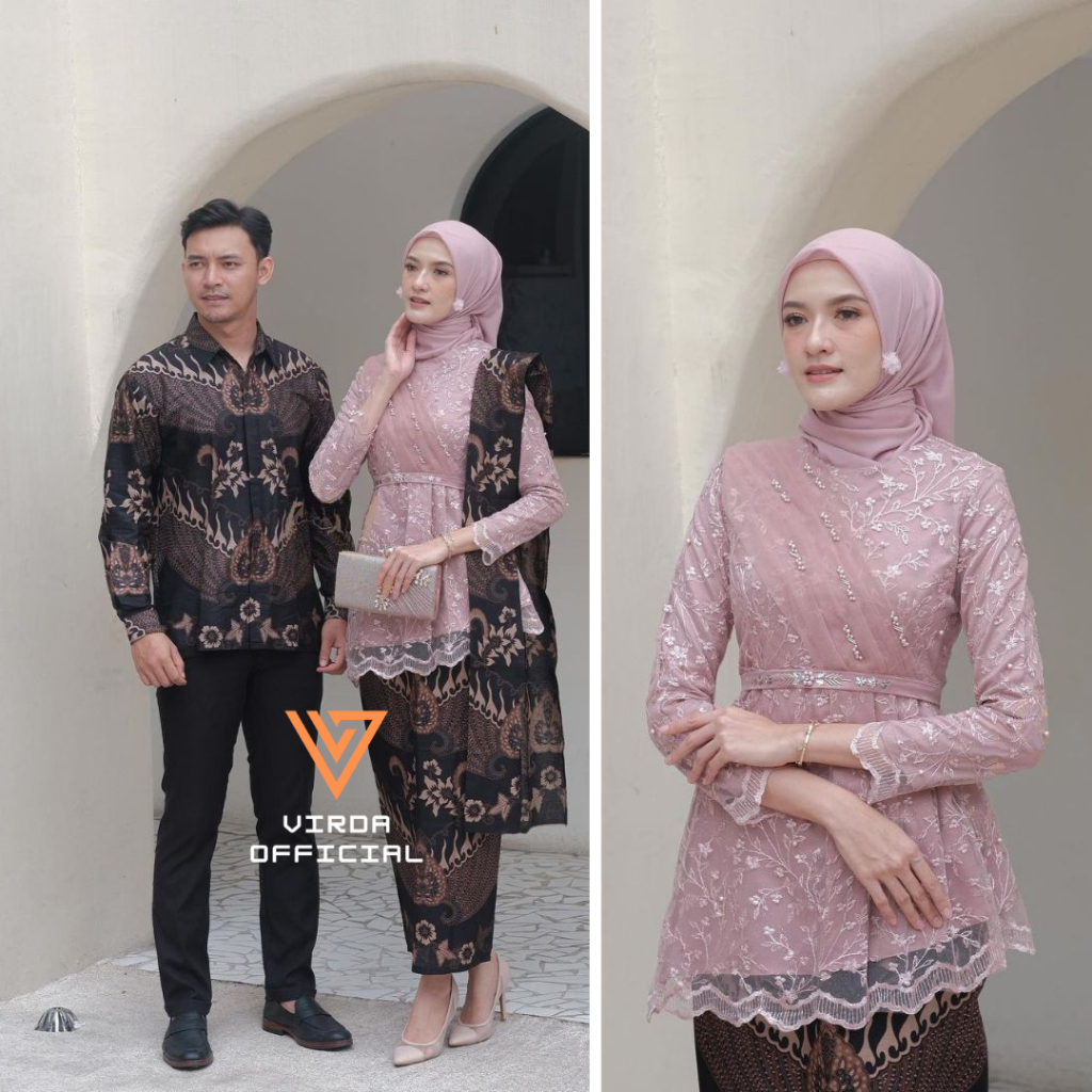 Jual Kebaya Couple Modern Kebaya Wisuda Set Tunik Lamaran Tunangan ...